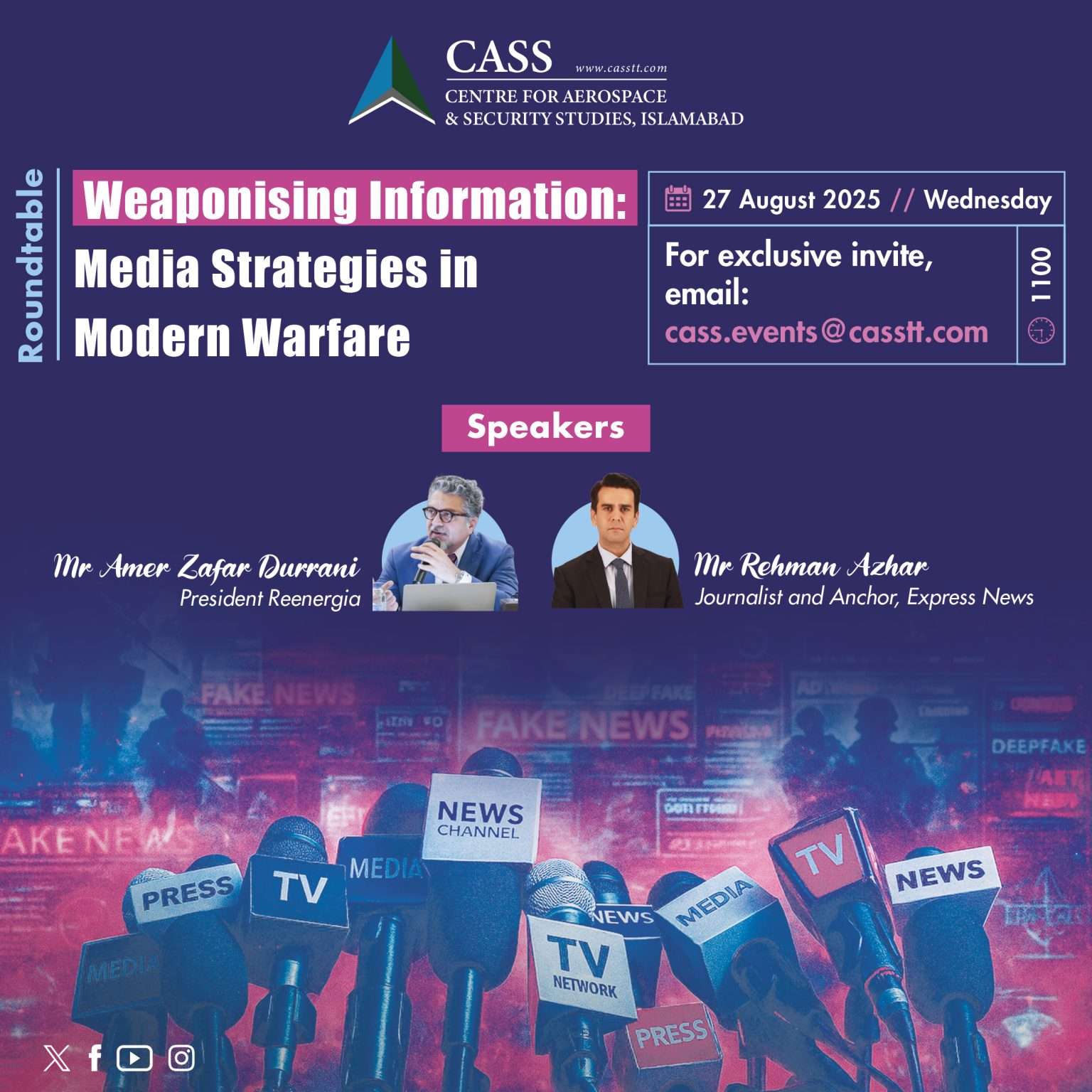 Weaponising Information : Media strategies in Modern Warfare – CASS